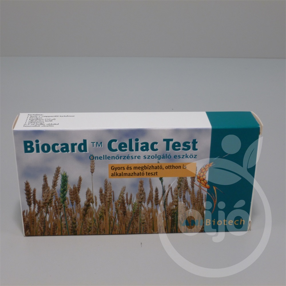 Biocard celiac test lisztérzékenységi teszt 1 db - Webáruház - bijo.hu