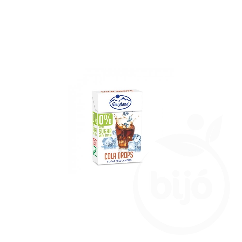 Bergland cola drops cukormentes kóla ízű cukorka 40 g - Webáruház - bijo.hu