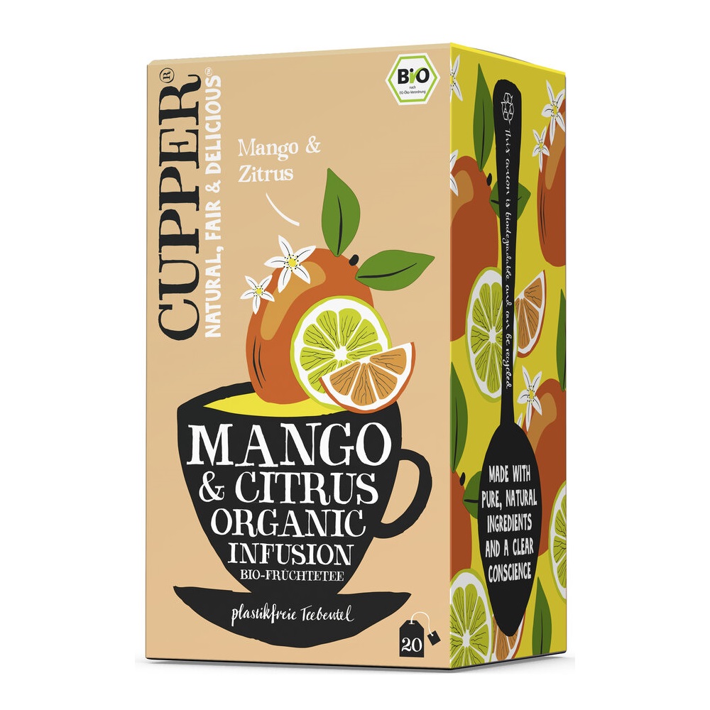 Cupper bio mangó és citrus tea 36 g - Webáruház - bijo.hu