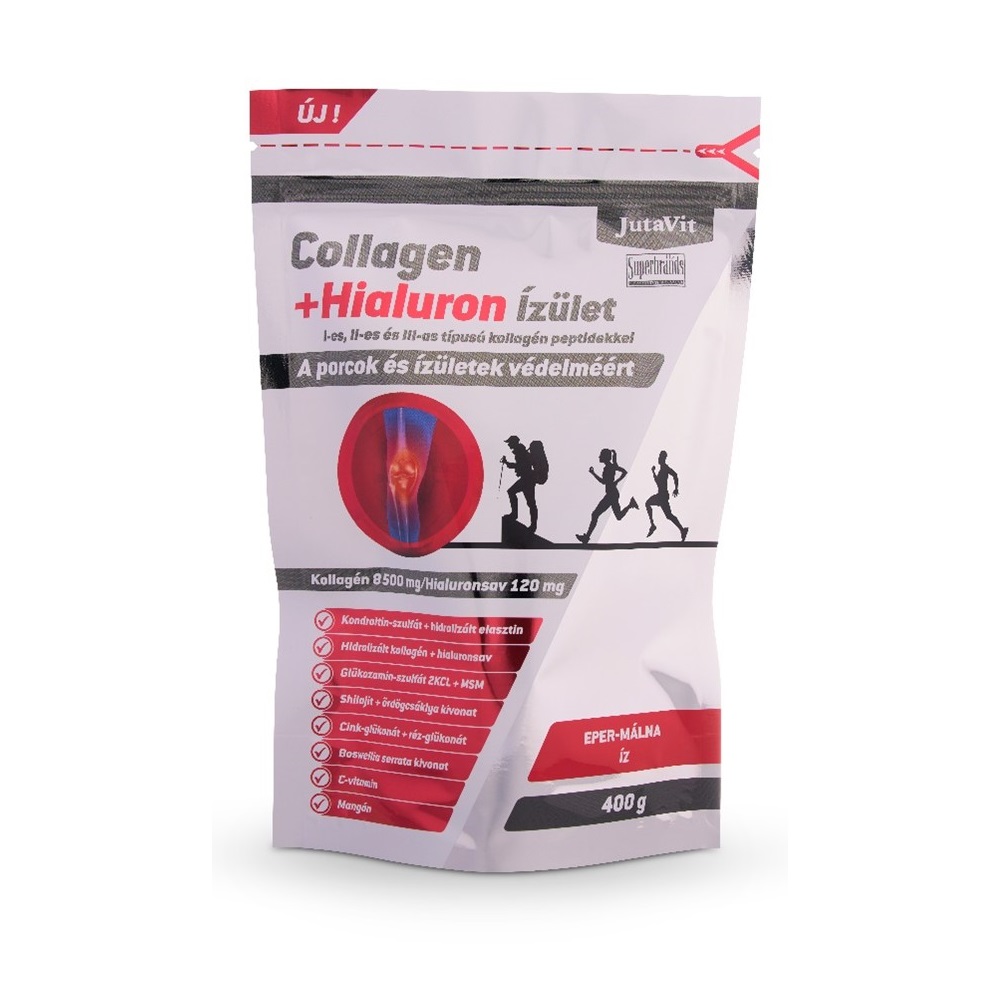 Jutavit collagen+hialuron ízület eper-málna kollagén por 400 g - Webáruház - bijo.hu