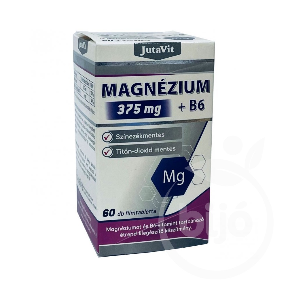 Jutavit magnézium 375mg+b6 vitamin filmtabletta 60 db - Webáruház - bijo.hu