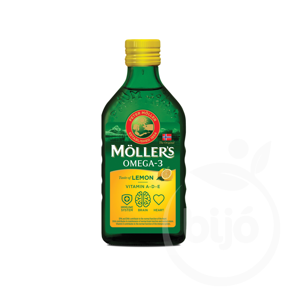 Möllers omega-3 halolaj étrend-kiegészítő a, d és e-vitaminnal, citrom ...