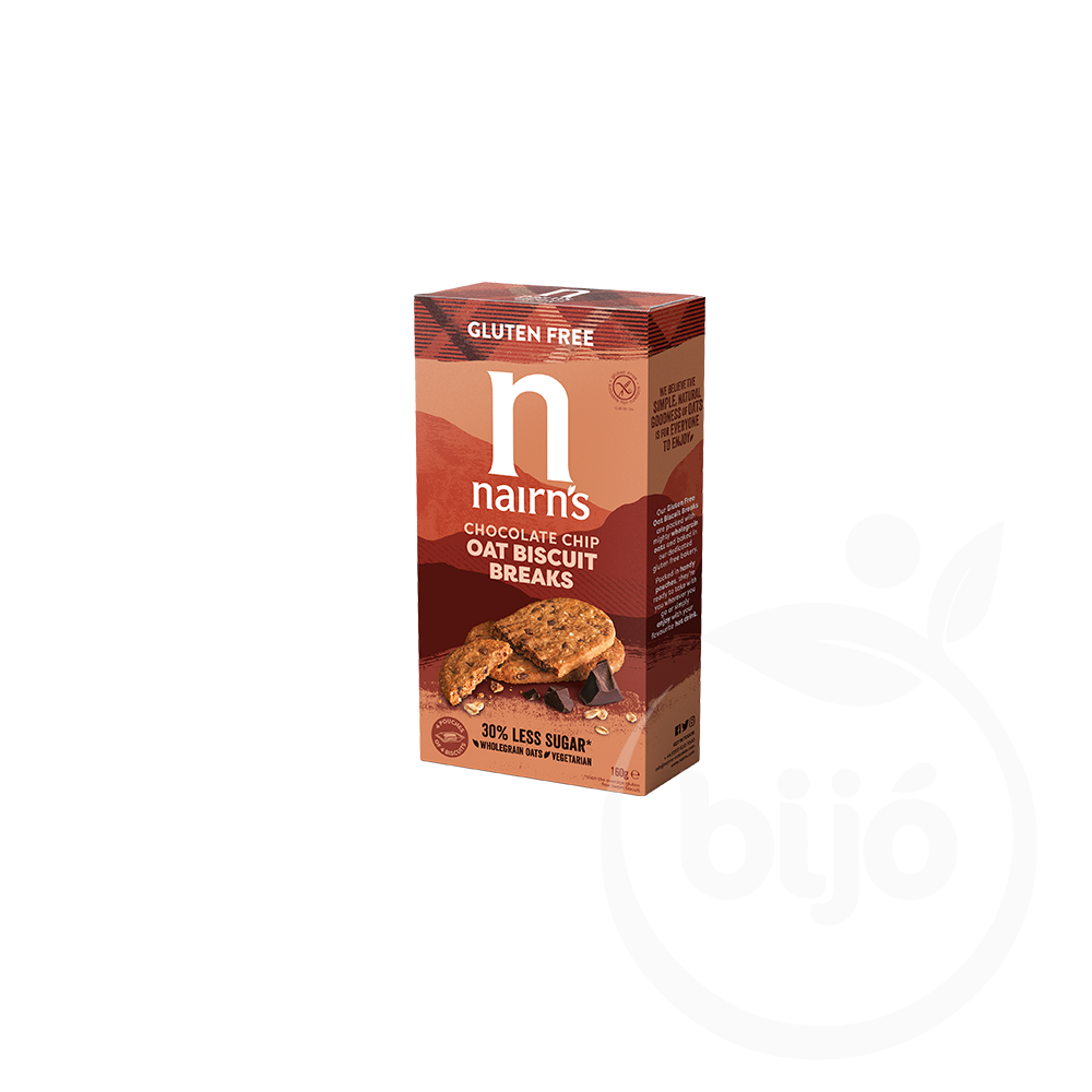 Nairns gluténmentes teljeskiőrlésű 56% rostdús zabkeksz csoki chips 160 ...