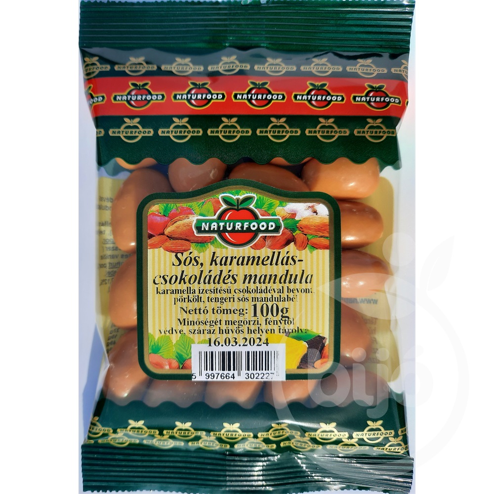 Naturfood sós karamellás-csokoládés mandula 100 g - Webáruház - bijo.hu