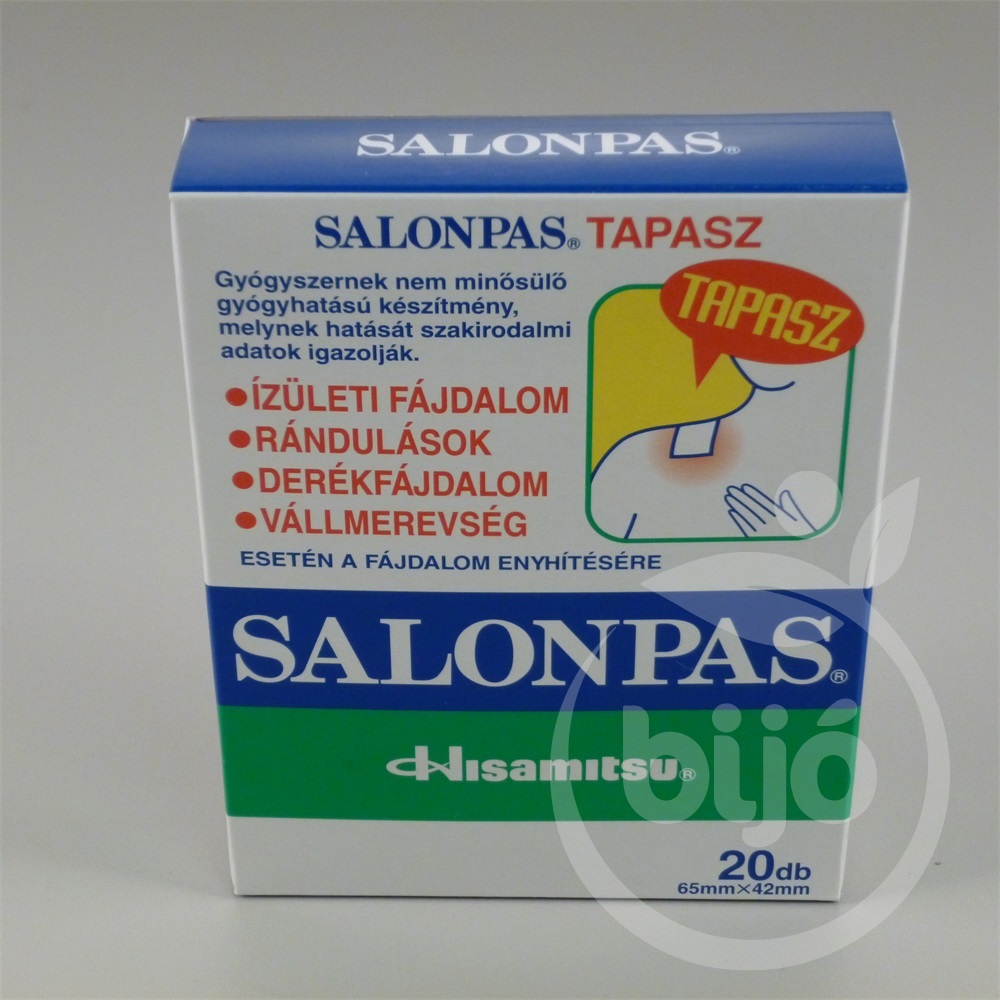 Salonpas tapasz 20 db - Webáruház - bijo.hu